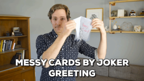 Messy Cards! Messy Cards! – Joker Greeting